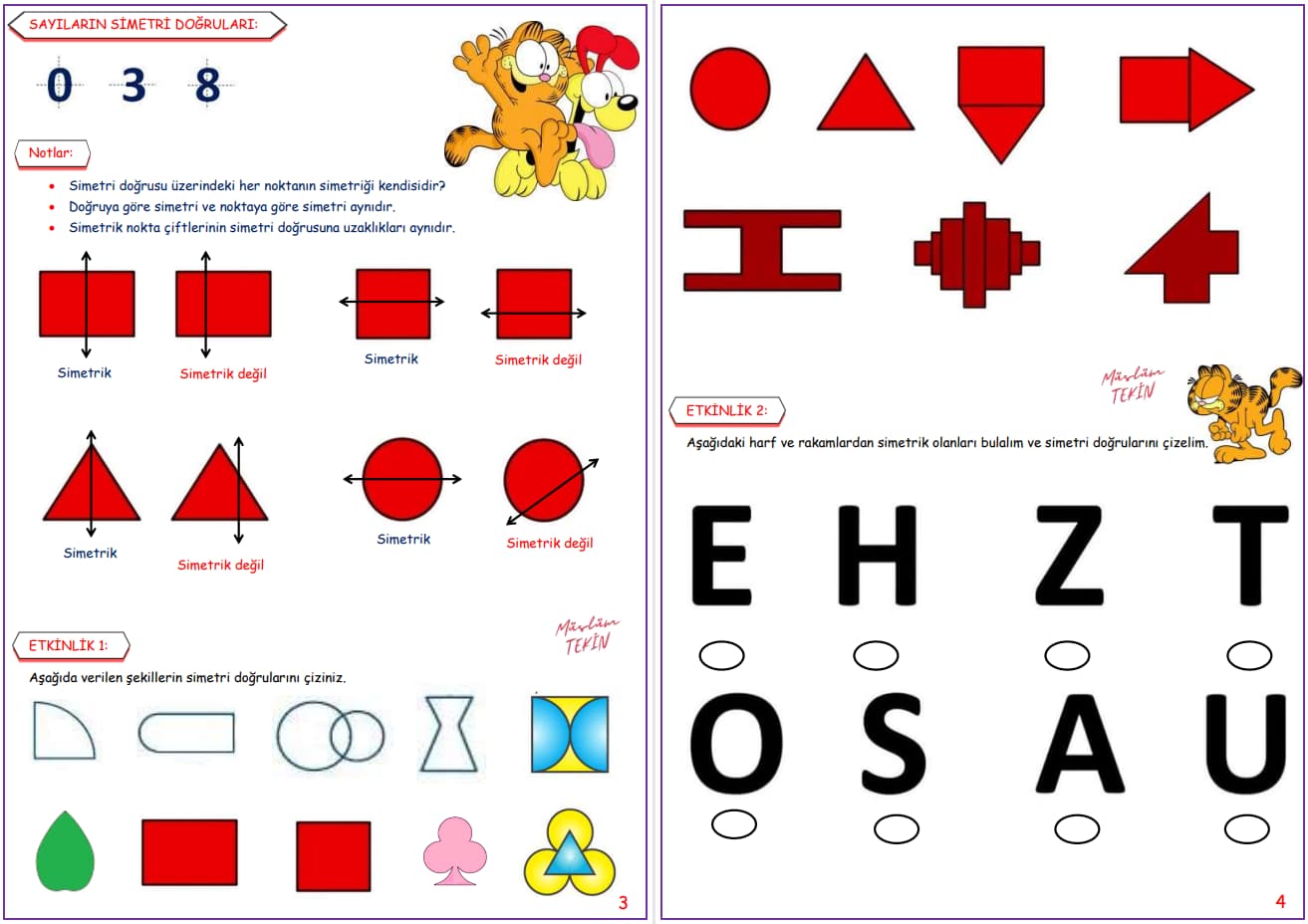 4. Sınıf Simetri Konu Özeti ve Etkinlikleri - etkinlikhane